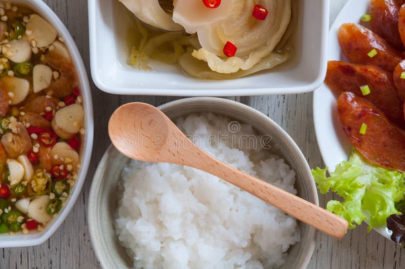Soft Boil Rice with Other Food Stock Image - Image of rice, fresh: 59650071