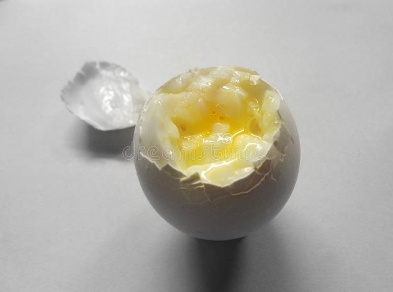 Soft Boiled Egg in Its Shell Stock Photo - Image of closeup, drink ...