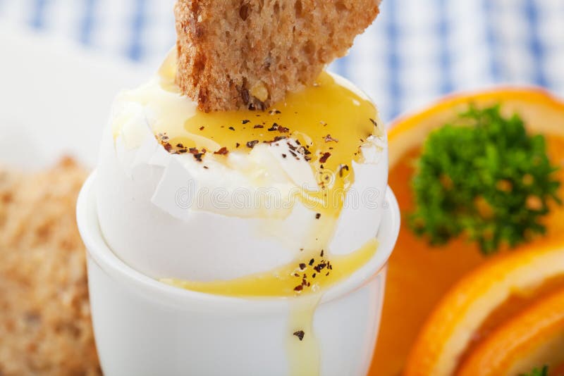 Soft Boiled Egg and Toast stock image. Image of morning - 13576885