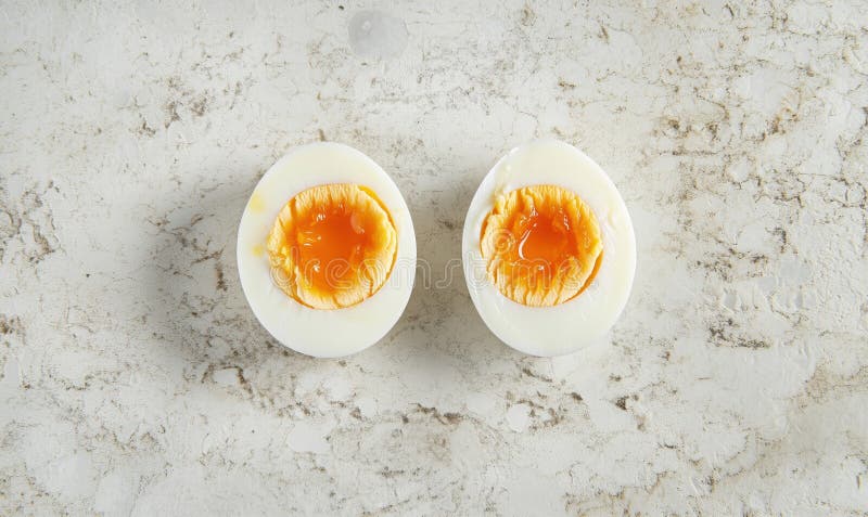 Soft-boiled Eggs with Runny Yolk, Creamy Texture, White Exterior ...