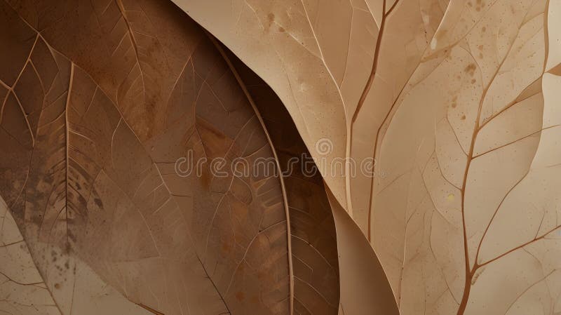 Soft Brown and Beige Gradient with Minimalistic Leaf Patterns in the ...