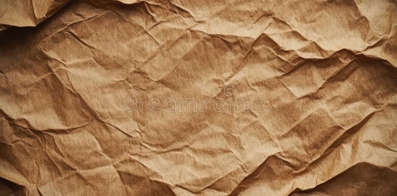 On a Soft, Brown Surface, a Crumpled Sheet of Paper, Like a Map of ...