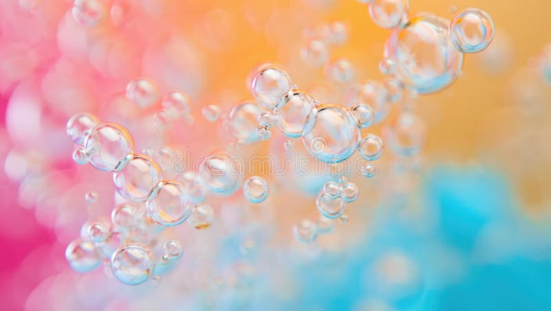 Soft Bubbles Float Gently through a Dreamy Mix of Pastel Colors ...