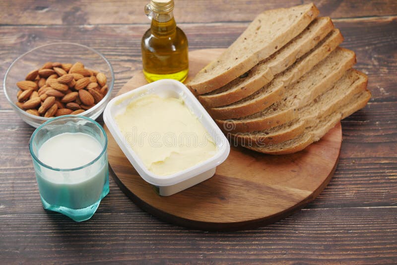 Soft Butter Spread and Breads on Table Stock Photo - Image of cooking ...