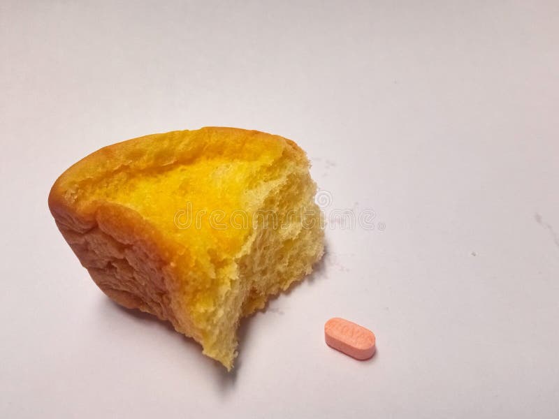 Soft Cakes and Caplet Medicine Stock Photo - Image of bread, orange ...