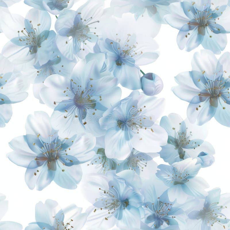 Watercolor Seamless Floral Pattern with Flowers. Fabric Motif Texture ...