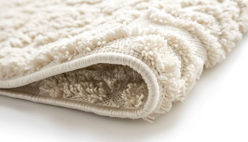 Soft Carpet with Beautiful Pattern Isolated on White Stock Photo ...