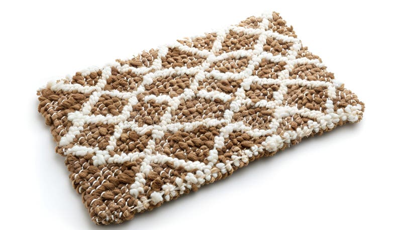 Soft Carpet with Beautiful Pattern Isolated on White Stock Photo ...