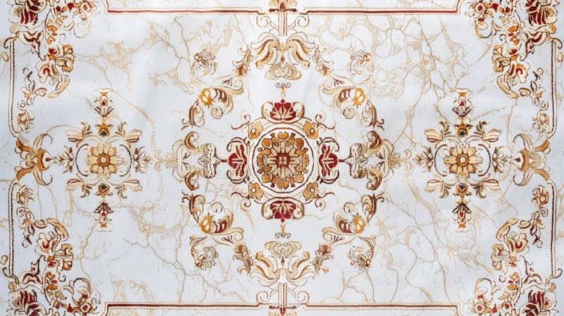 Soft Carpet with Beautiful Pattern, Top View Stock Photo - Image of ...