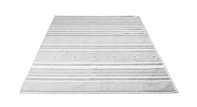 Soft Carpet with Geometric Pattern Isolated on White Stock Image ...