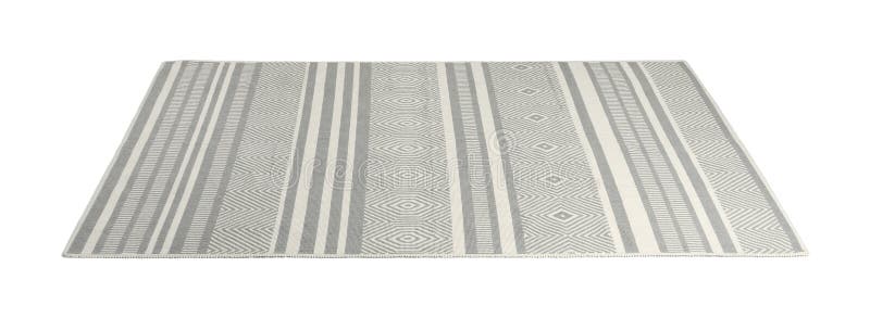 Soft Carpet with Geometric Pattern Isolated on White Stock Photo ...