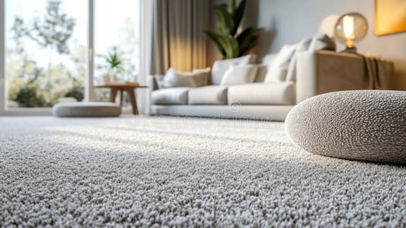 Soft Carpet Texture in a Modern Living Room Stock Illustration ...