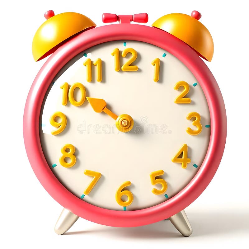 Soft Cartoon Clock for Time Learning Stock Illustration - Illustration ...
