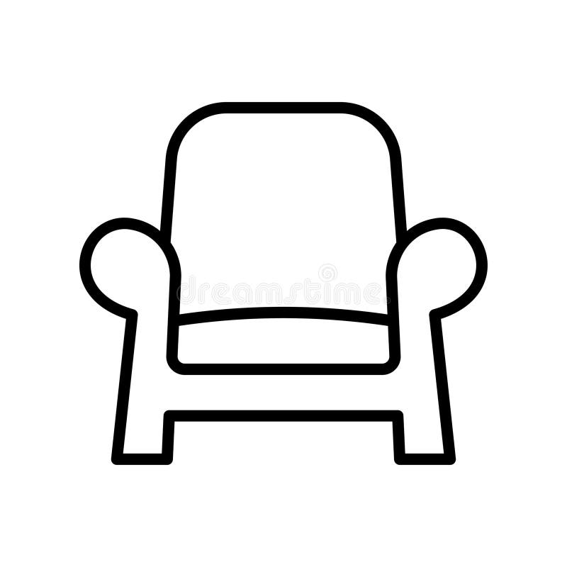 Soft Chair Icon. Comfortable Armchair Stock Vector - Illustration of ...