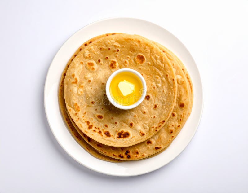 Soft Chapatis with Ghee – Clean Stock Illustration - Illustration of ...