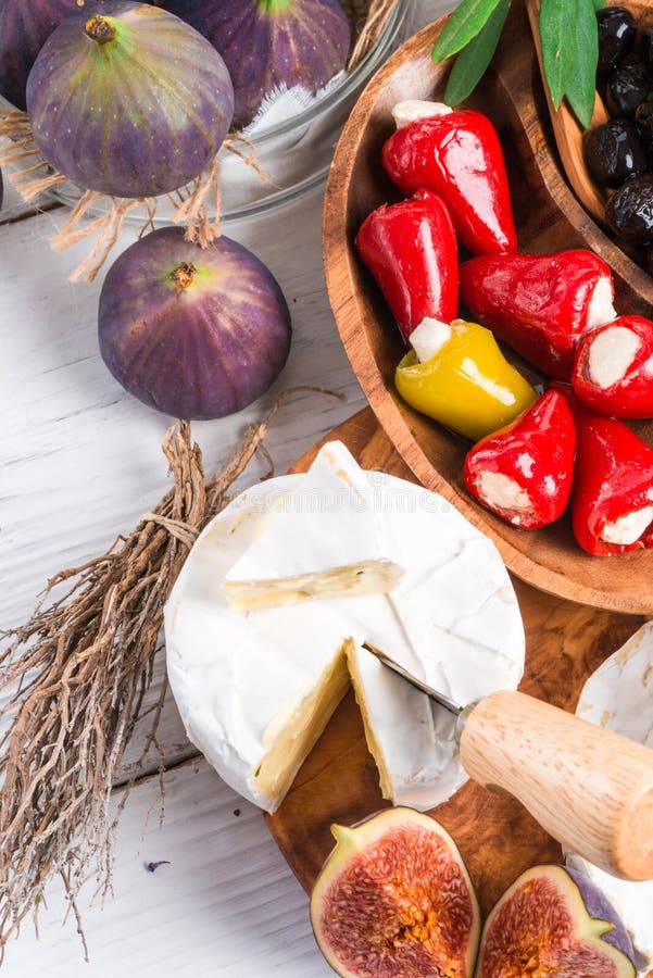Soft cheese antipasti stock image. Image of camembert - 46215667