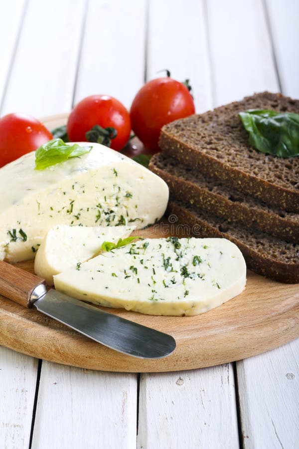 Soft cheese with herbs stock image. Image of appetizer - 40067273
