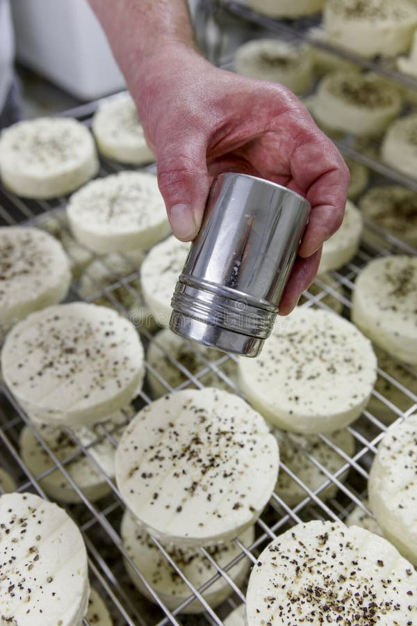 Soft cheese making no.2 stock image. Image of manufacture - 130760265