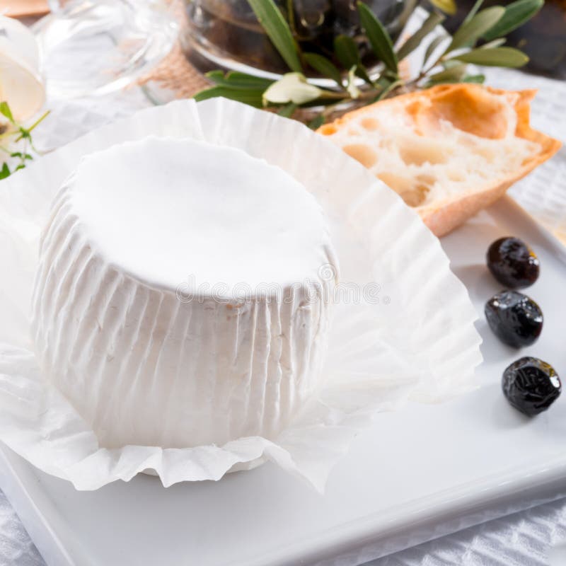 Soft Cheese with Spicy Olives Stock Image - Image of greek, italian ...