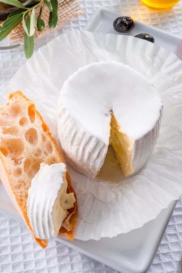 Soft Cheese with Spicy Olives Stock Photo - Image of food, fresh: 47603438