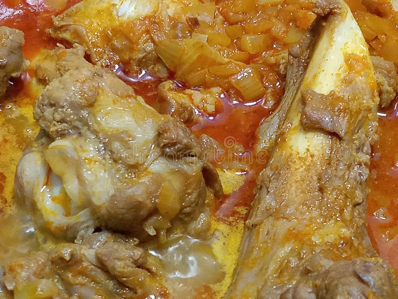 Close Up of Succulent Lamb Bones Cooking Stock Image - Image of bones ...