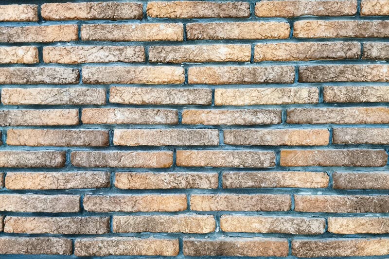 Soft Clay Facing Brick Wall Texture with Horizontal Rows of Warm Beige ...