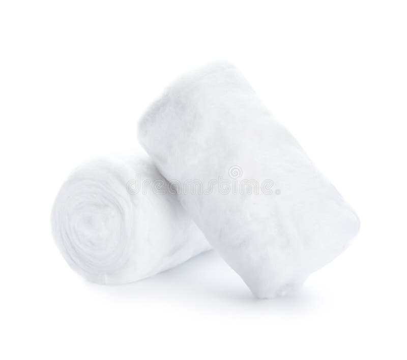 Soft clean cotton rolls stock image. Image of natural - 151729675