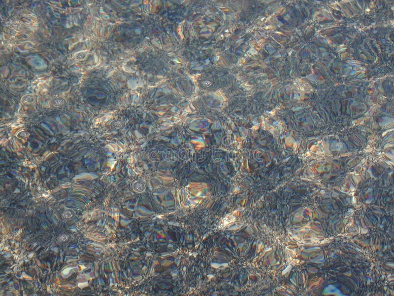 Soft Clear Shallow Water Bottom with Wet Rainbow Colors Textured ...