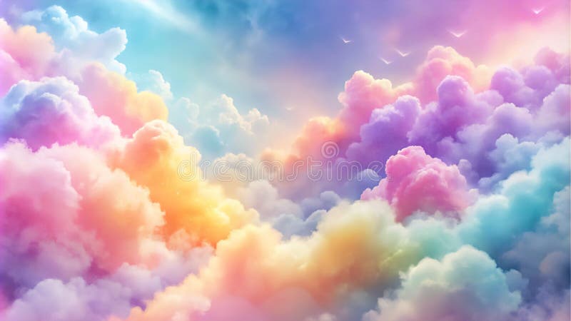Soft Cloud-Like 2D Background with Fluffy Light Colors Stock ...
