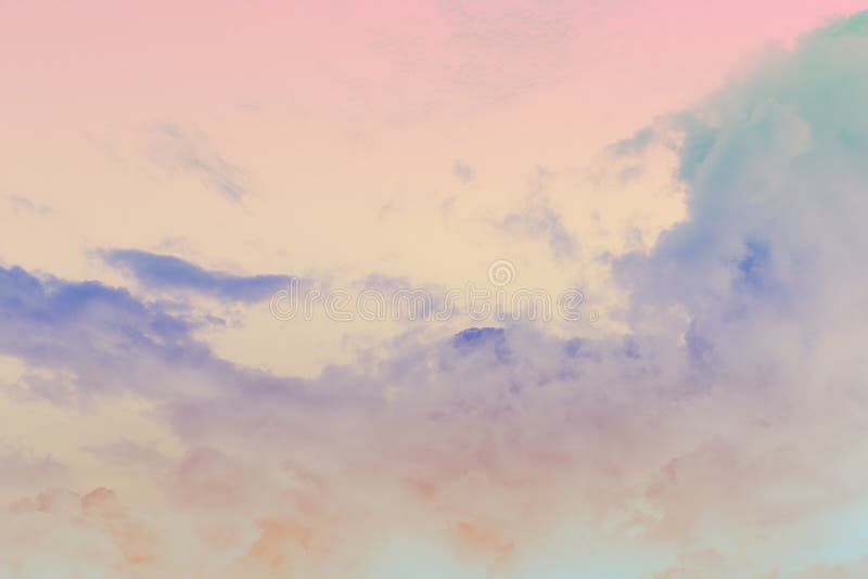 Soft Cloud and Sky with Pastel Gradient Color Stock Image - Image of ...
