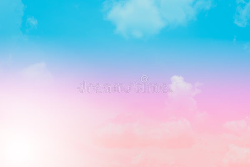Soft Cloud and Sky with Pastel Gradient Color Stock Photo - Image of ...