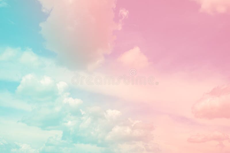 Soft Cloud and Sky with Pastel Gradient Color Stock Photo - Image of ...