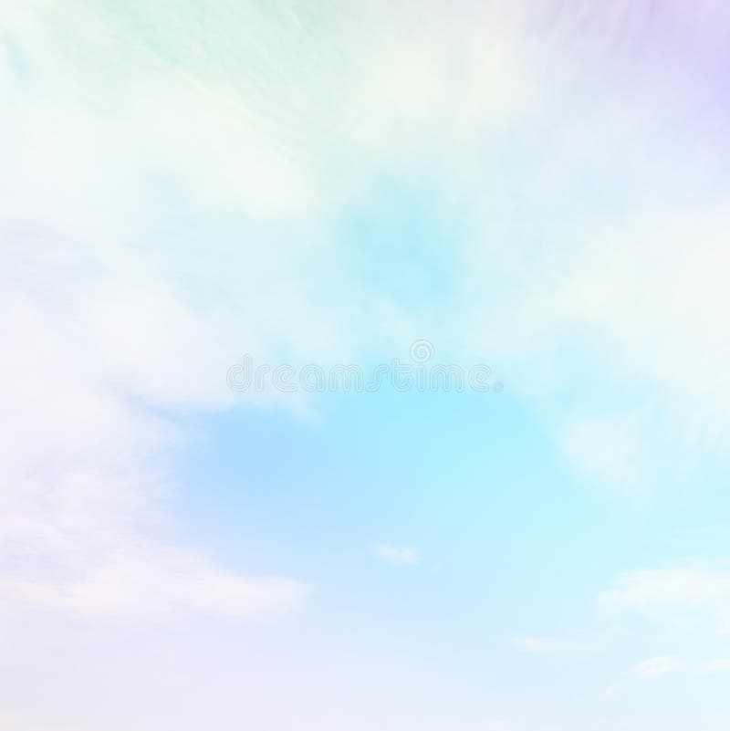 Soft Cloud and Sky with Pastel Gradient Color Stock Image - Image of ...