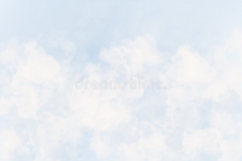 Soft Clouds, Minimalist Light Blue Background Illustration, Elegant ...