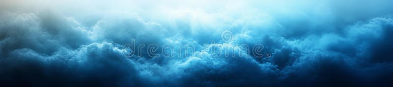 Soft Cloudy Blue Gradient Ocean Sky Above Stock Illustration ...