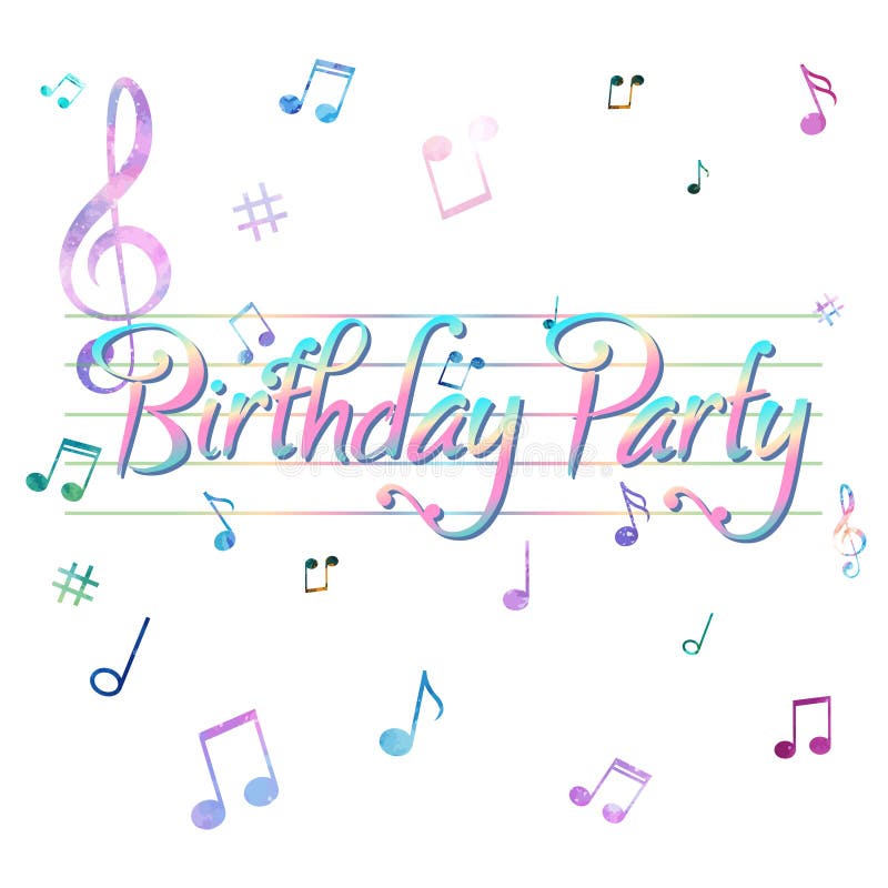 Happy Birthday Music Notes Stock Illustrations – 441 Happy Birthday ...
