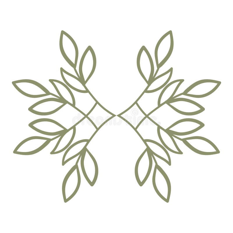 Soft Color Floral Leave Design Element Stock Vector - Illustration of ...