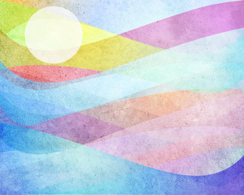 Soft Color Waves Vector Illustration Stock Illustration - Illustration ...