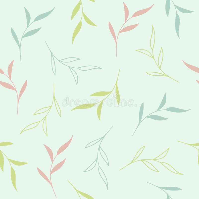 Soft Colored Floral Seamless Pattern. Vector Background for Fabric ...