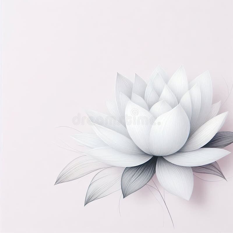 Soft Colored Lotus Flower Illustration Stock Illustration ...