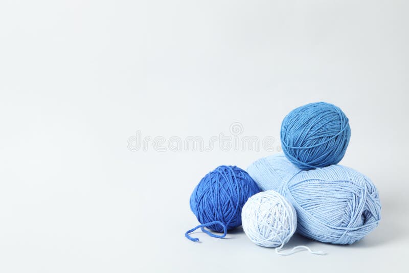 Soft Colorful Woolen Yarns on White Background Stock Photo - Image of ...