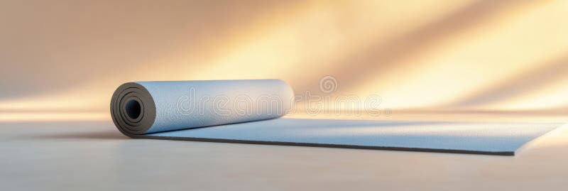 Soft Colors Create Calm on a Minimalistic Yoga Mat Set Gently on a ...
