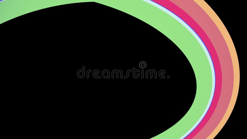 Soft Colors Flat Rainbow Frame Curved Candy Line Seamless Loop Abstract ...
