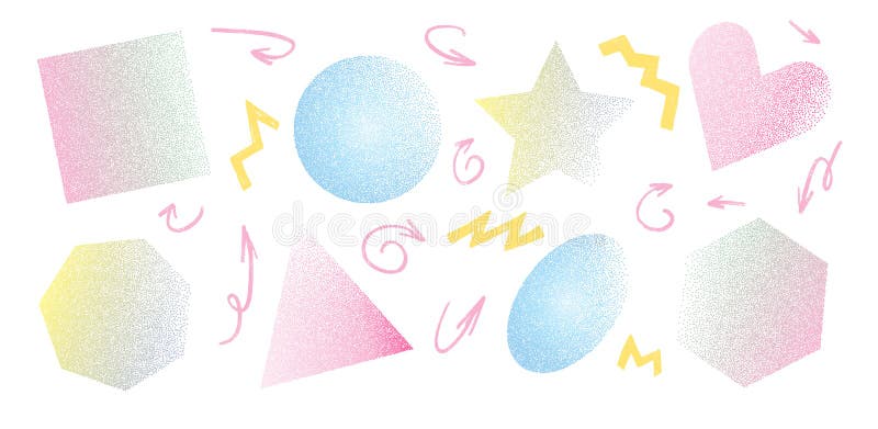 Vector Vibrant Color Gradient Geometry Forms Stock Illustrations – 290 ...