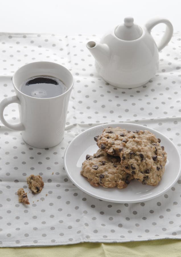 Morning tea with cookie stock image. Image of homemade - 16684381