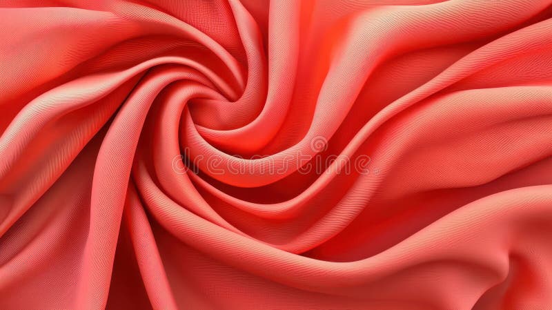 Soft Coral Fabric with Elegant Folds and Smooth Texture, Perfect for ...