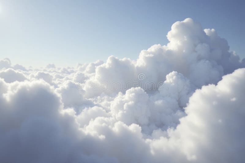 Soft Cotton Tufts Scattered on Wispy White Cloud Formations, Fluffy ...