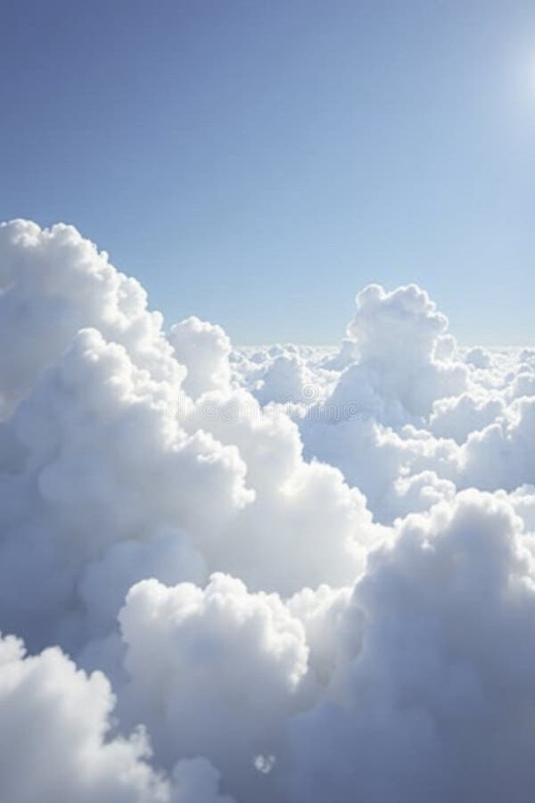 Soft Cotton Tufts Scattered on Wispy White Cloud Formations, Fluffy ...