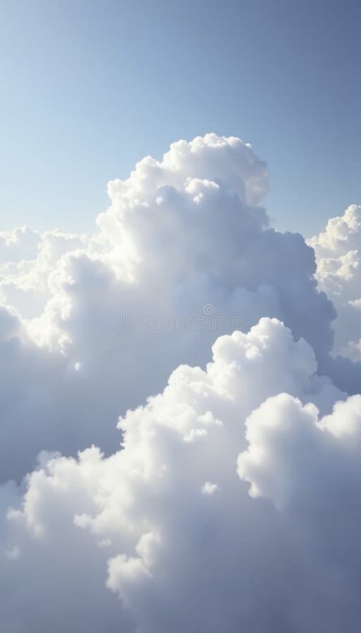 Soft Cotton Tufts Scattered on Wispy White Cloud Formations, White ...
