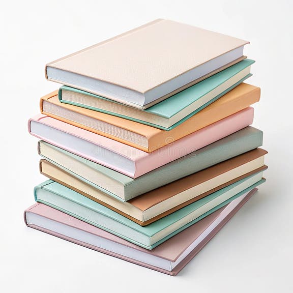 Soft Cover Blank Notepad Stack Isolated on White Stock Illustration ...